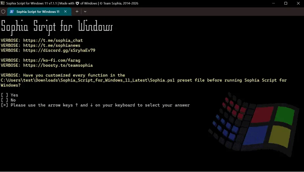 Sophia Script: el panel de control que Microsoft no te da